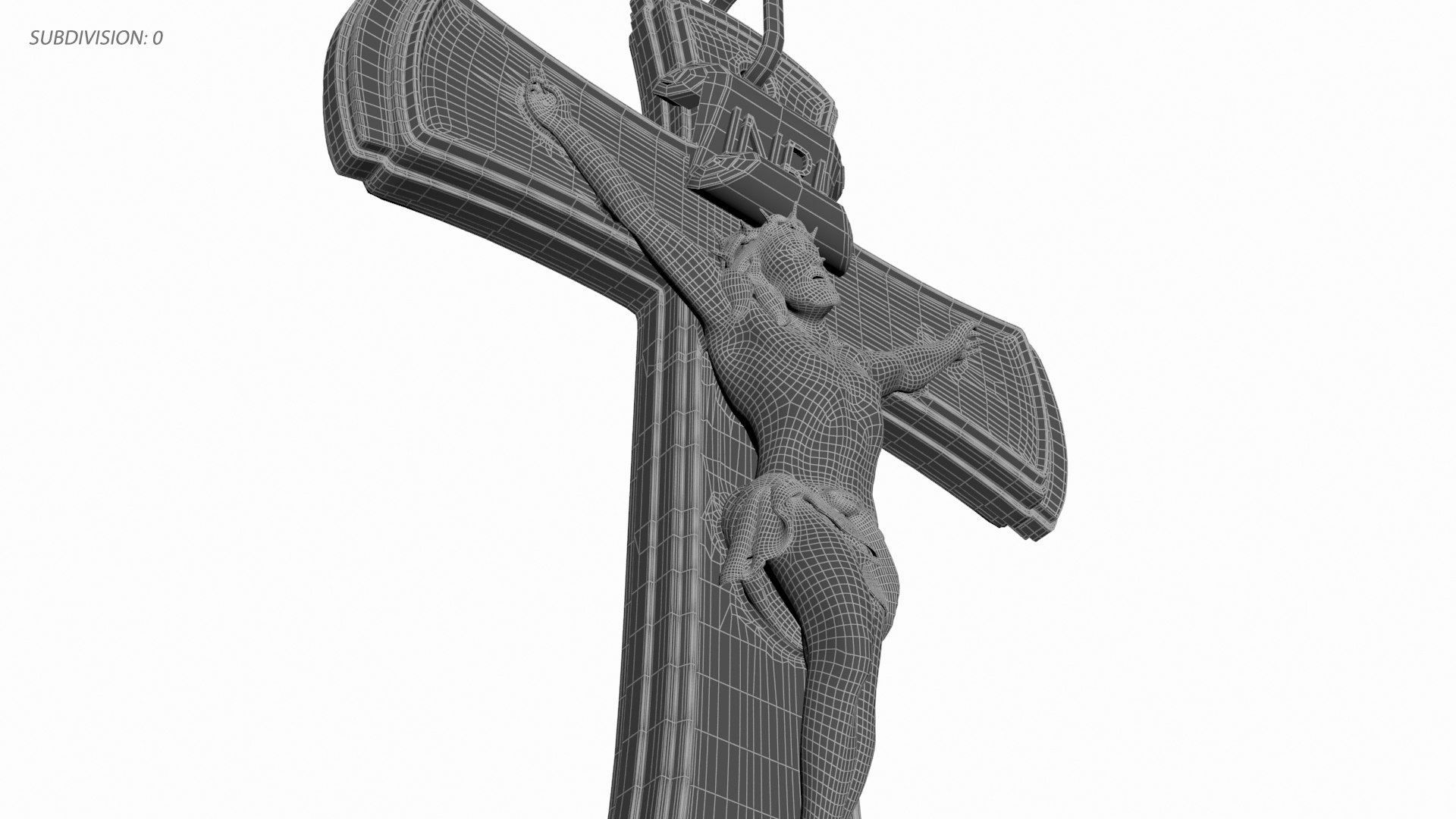 Jesus Crucifix Pendant 3D Model - TurboSquid 1843522