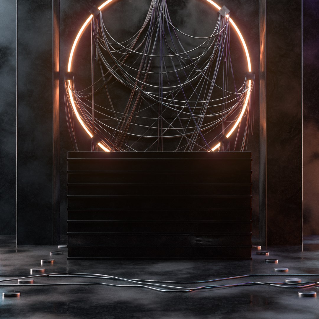 3D Gothic Dark Tech Environment - TurboSquid 2039295