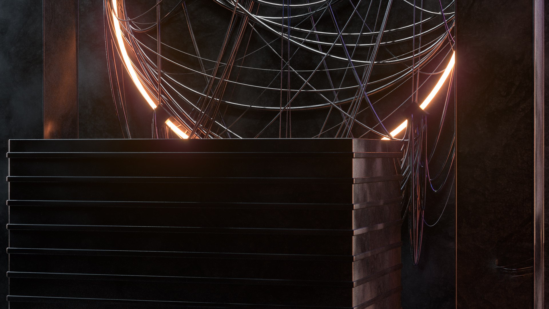 3D Gothic Dark Tech Environment - TurboSquid 2039295