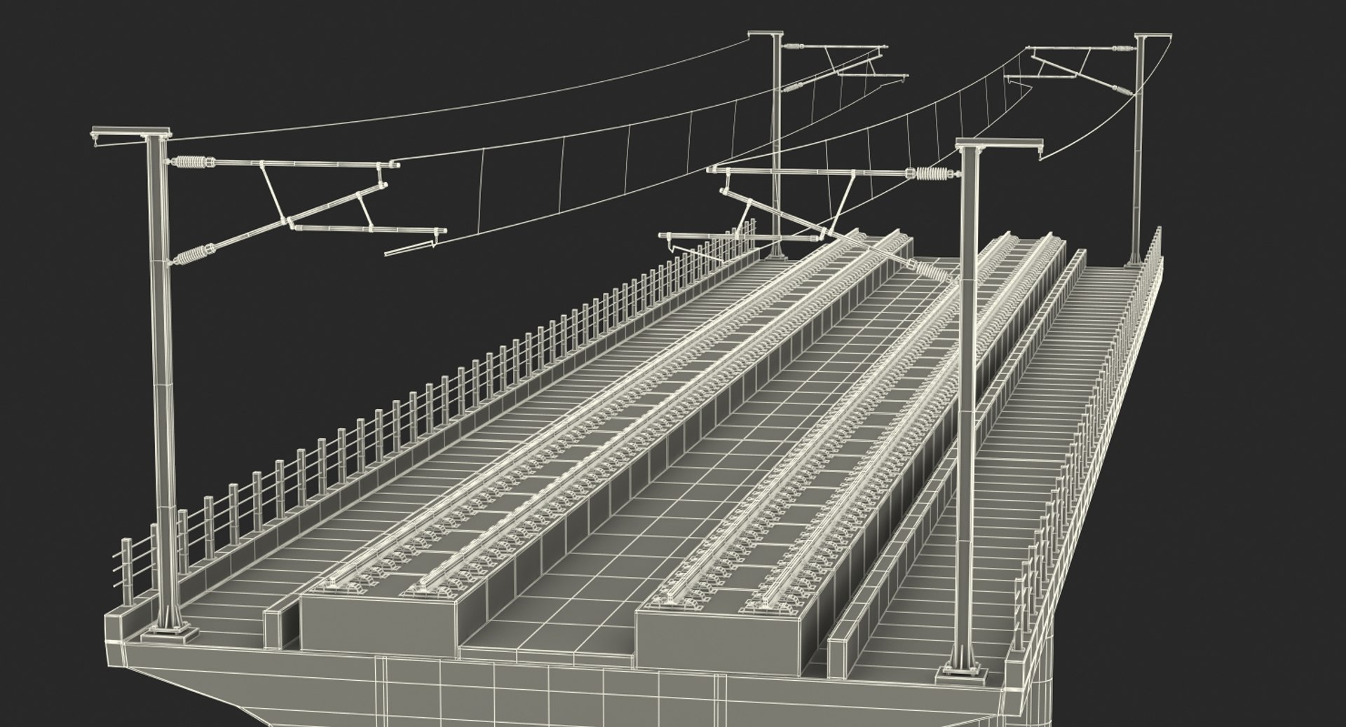 3D Speed Rail Bridge Section - TurboSquid 1370125