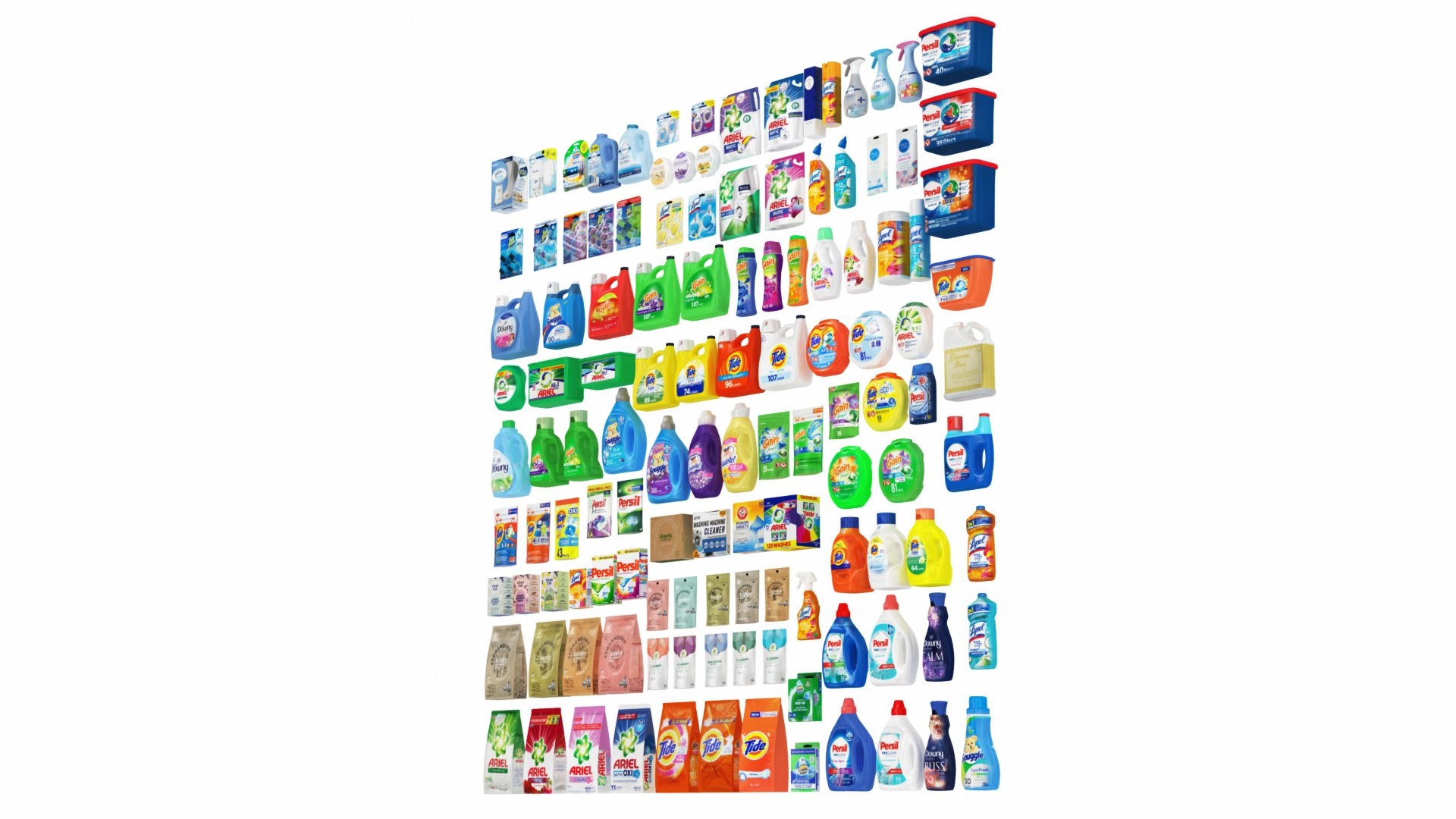 212 Units Celaning Products Collection 3D Model - TurboSquid 2294632