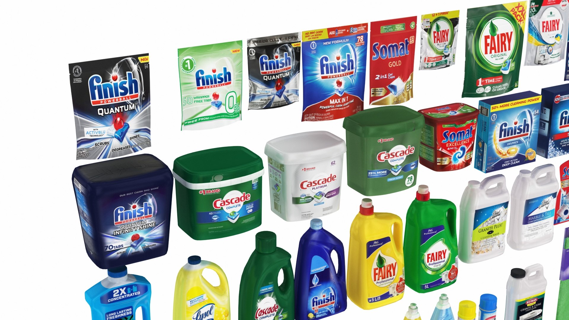 212 Units Celaning Products Collection 3D Model - TurboSquid 2294632