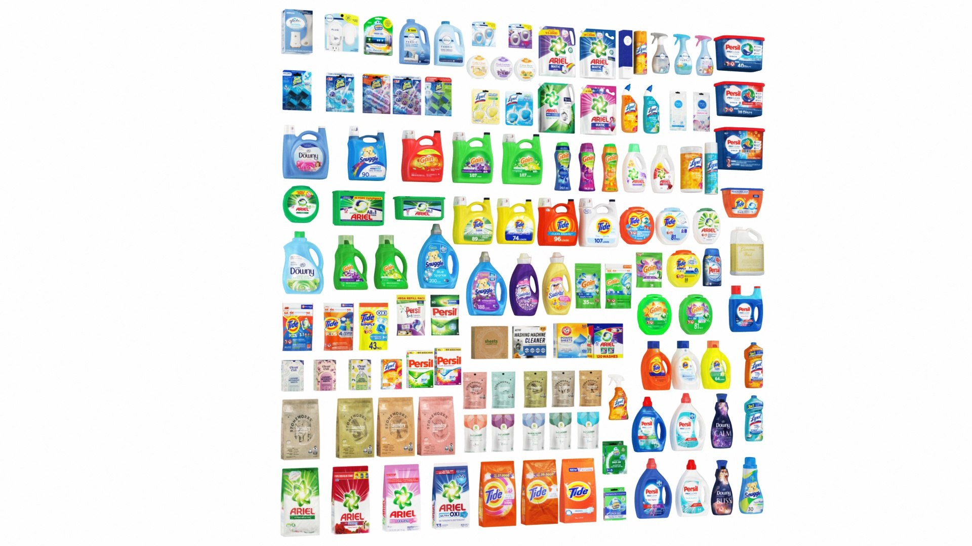 212 Units Celaning Products Collection 3D Model - TurboSquid 2294632