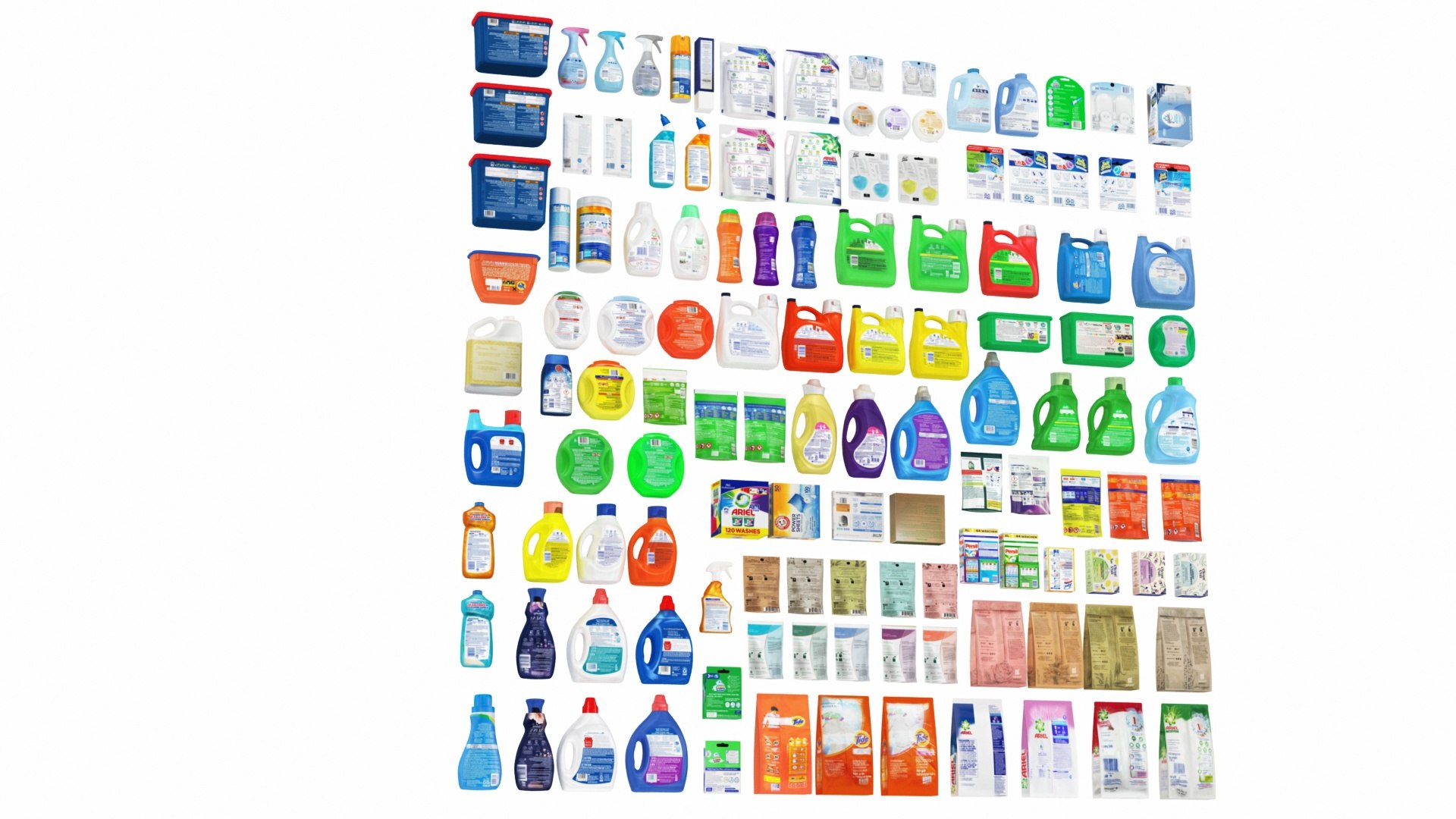 212 Units Celaning Products Collection 3D Model - TurboSquid 2294632