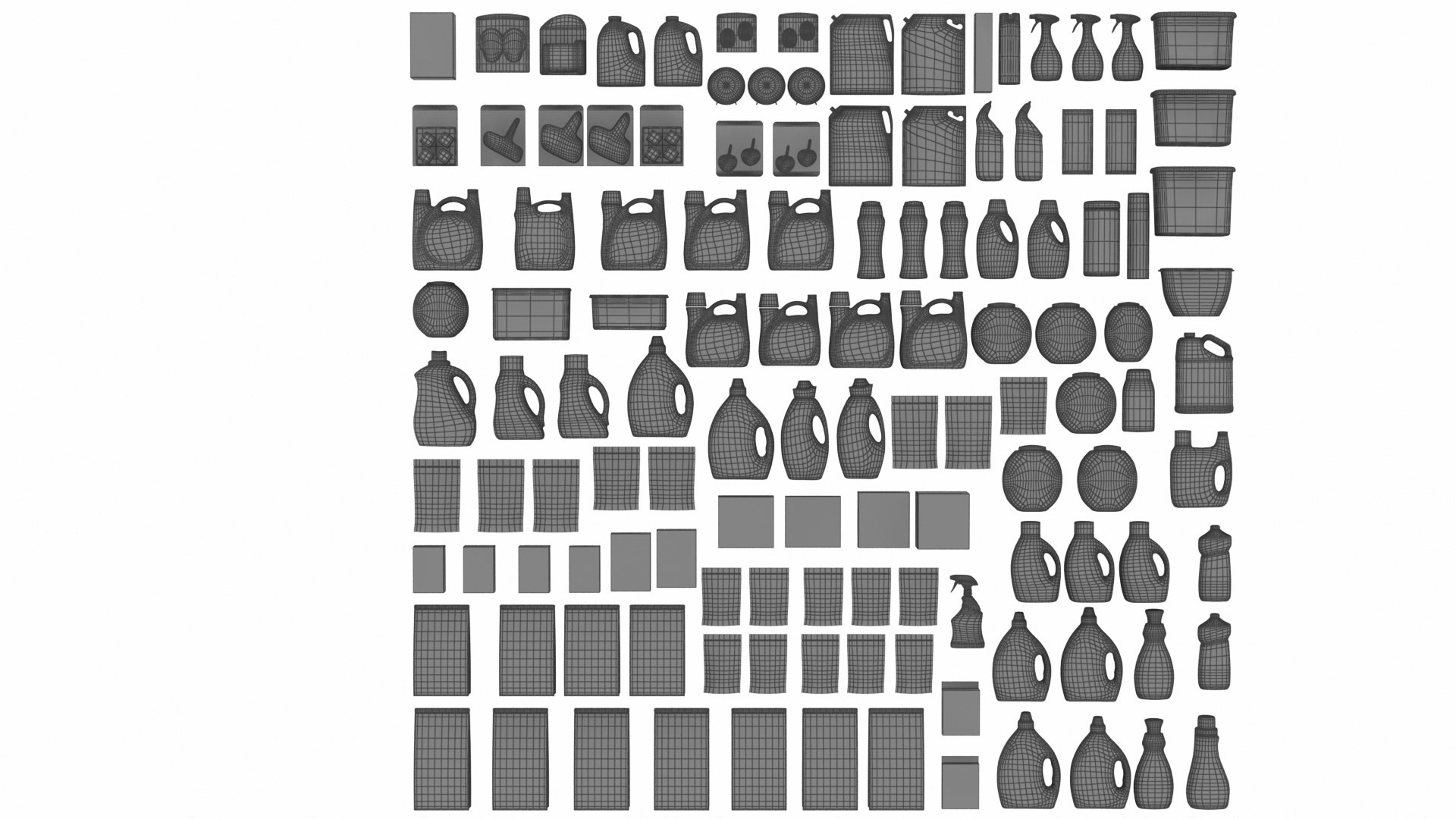 212 Units Celaning Products Collection 3D Model - TurboSquid 2294632
