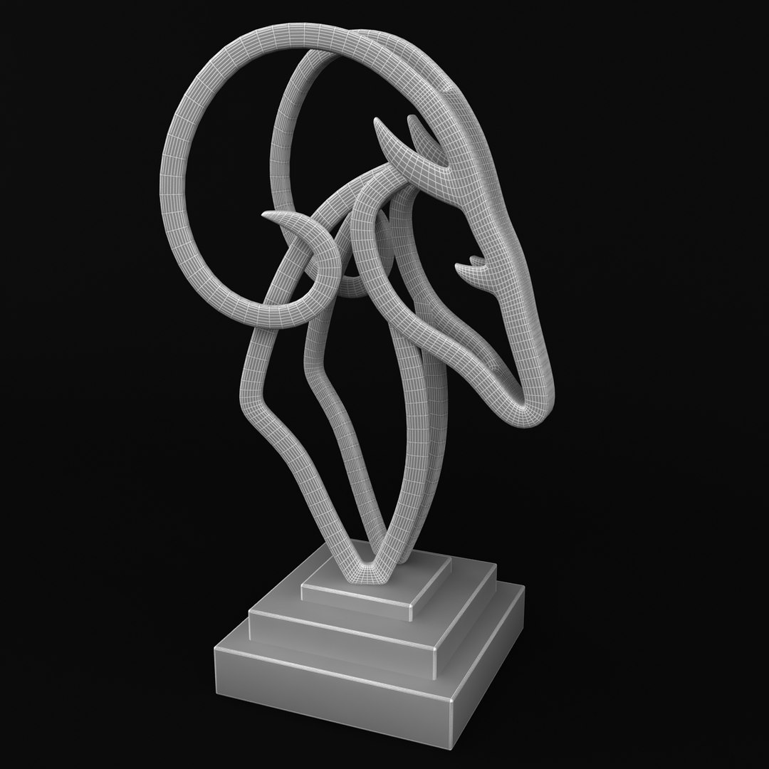 ram sculpture metal 3d max