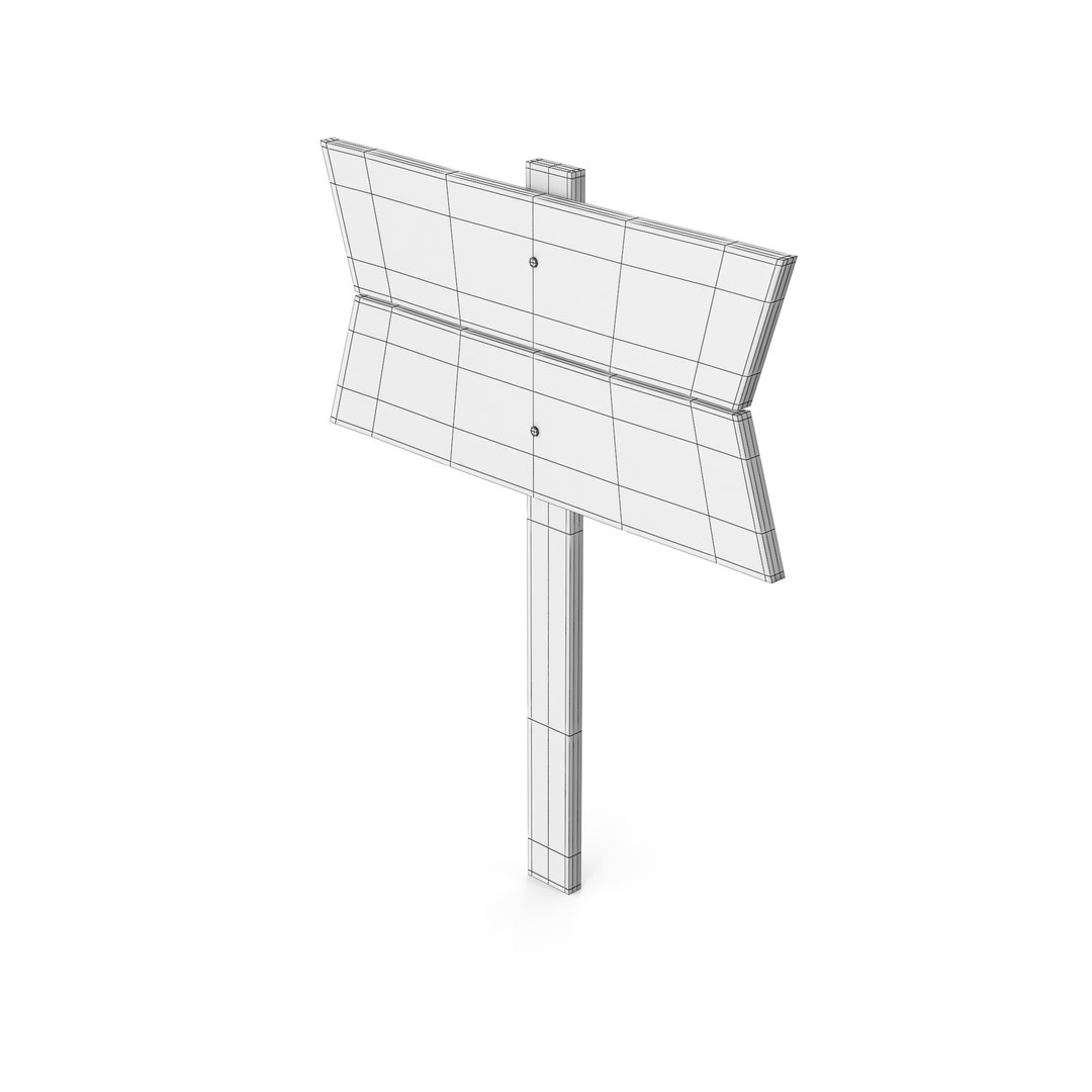3D Model Wooden Signboard - TurboSquid 2124532