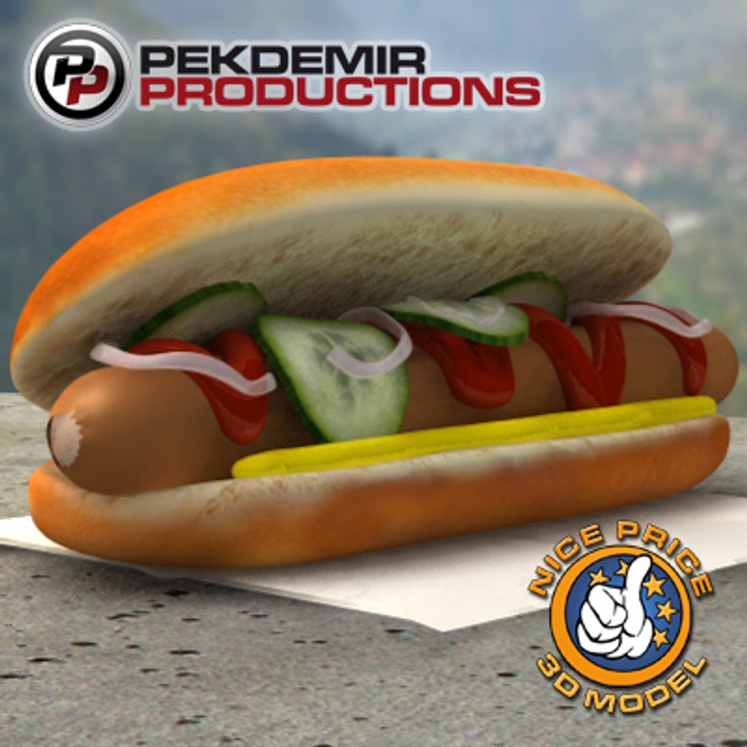 3d Hot Dog Model