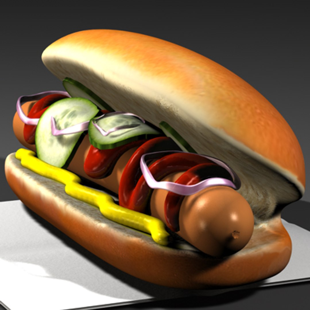 3d Hot Dog Model