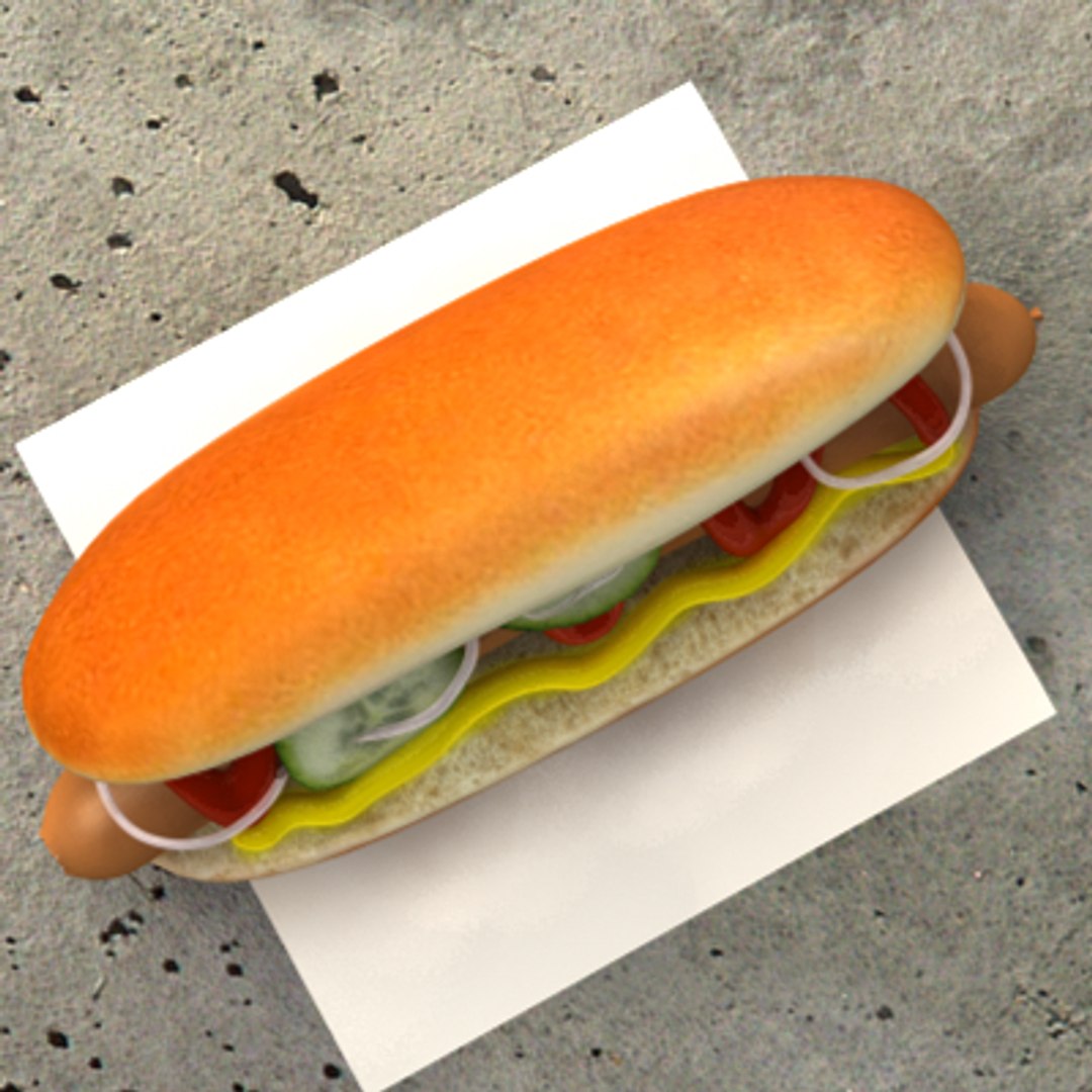 3d Hot Dog Model