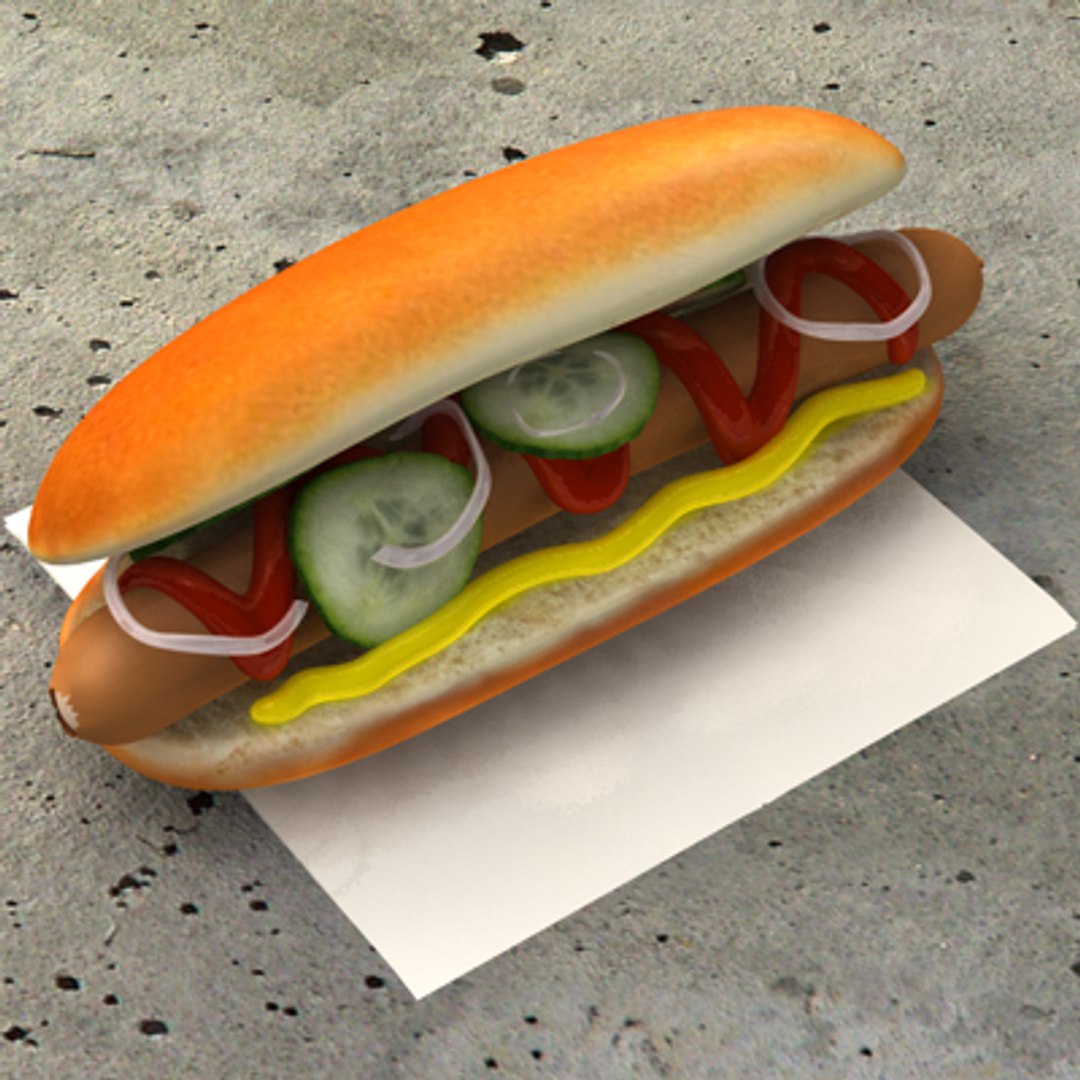 3d Hot Dog Model