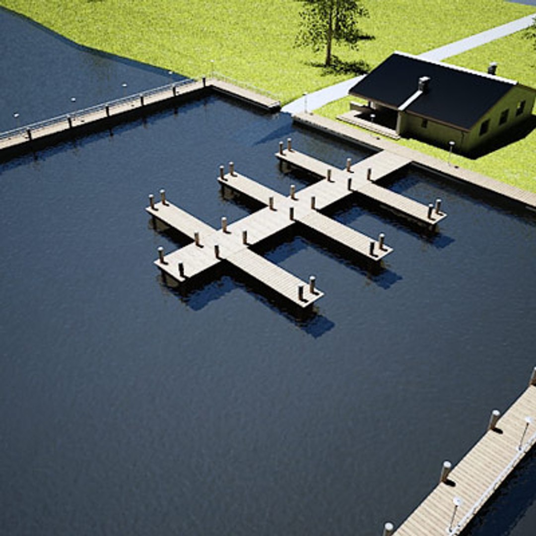 3d harbor small boat