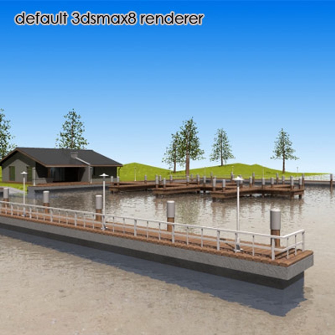 3d harbor small boat