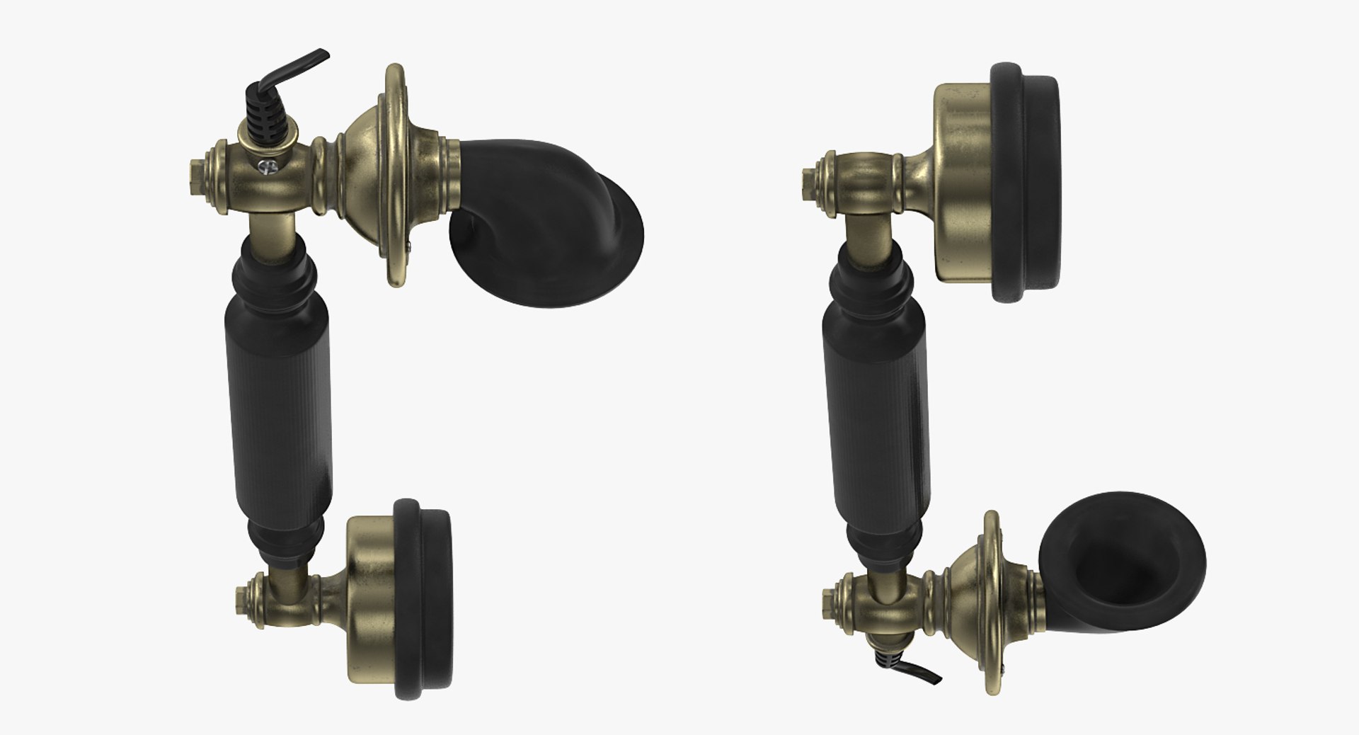 3D Retro Telephone Receiver Phones Model - TurboSquid 1380099