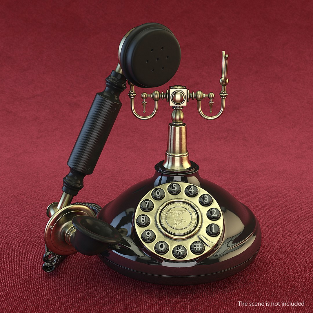 3D Retro Telephone Receiver Phones Model - TurboSquid 1380099
