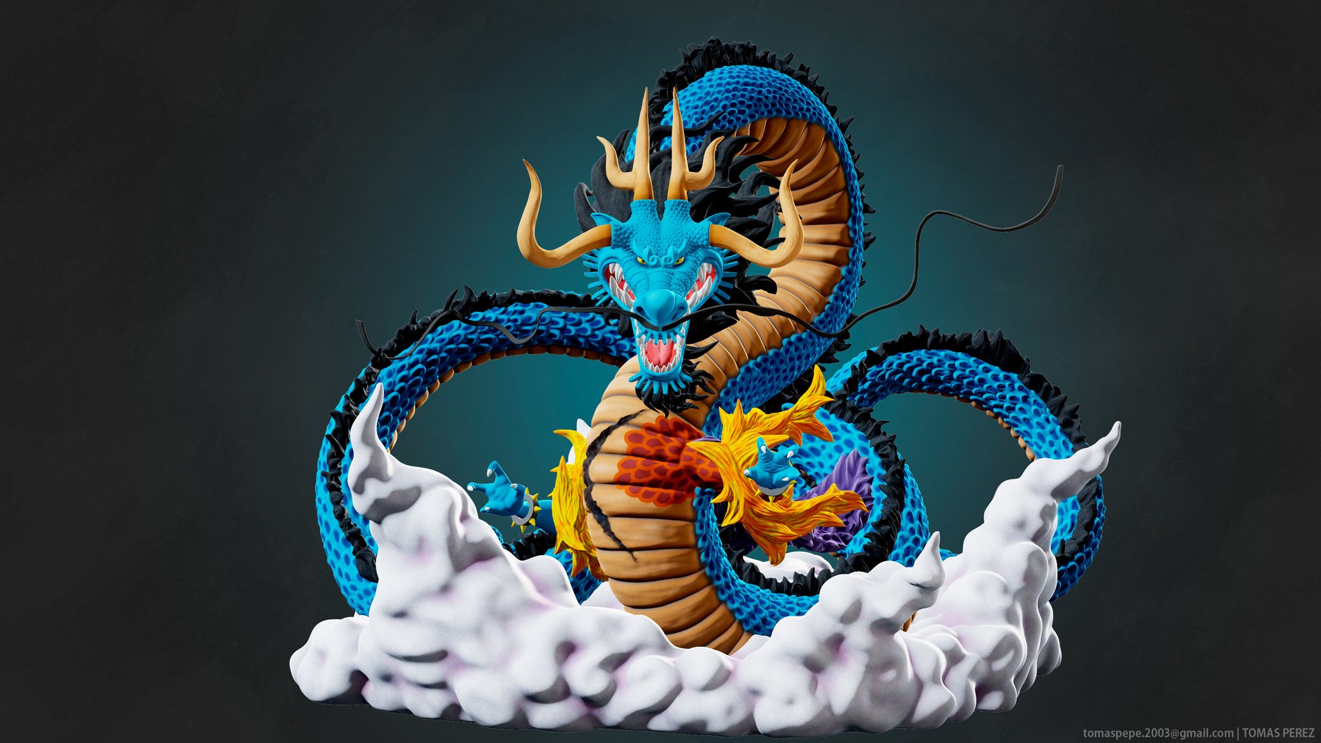 modelo 3d Figura Dragón Kaido - TurboSquid 2156066