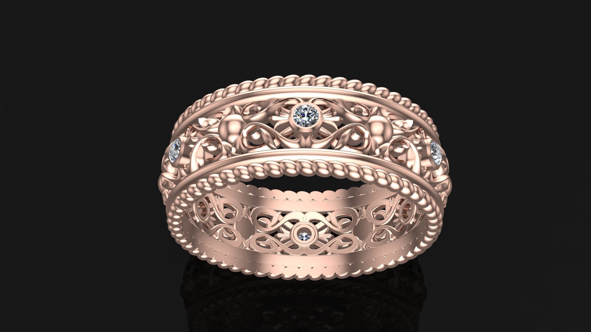 Wedding Florar Ring 6 3D - TurboSquid 1901387