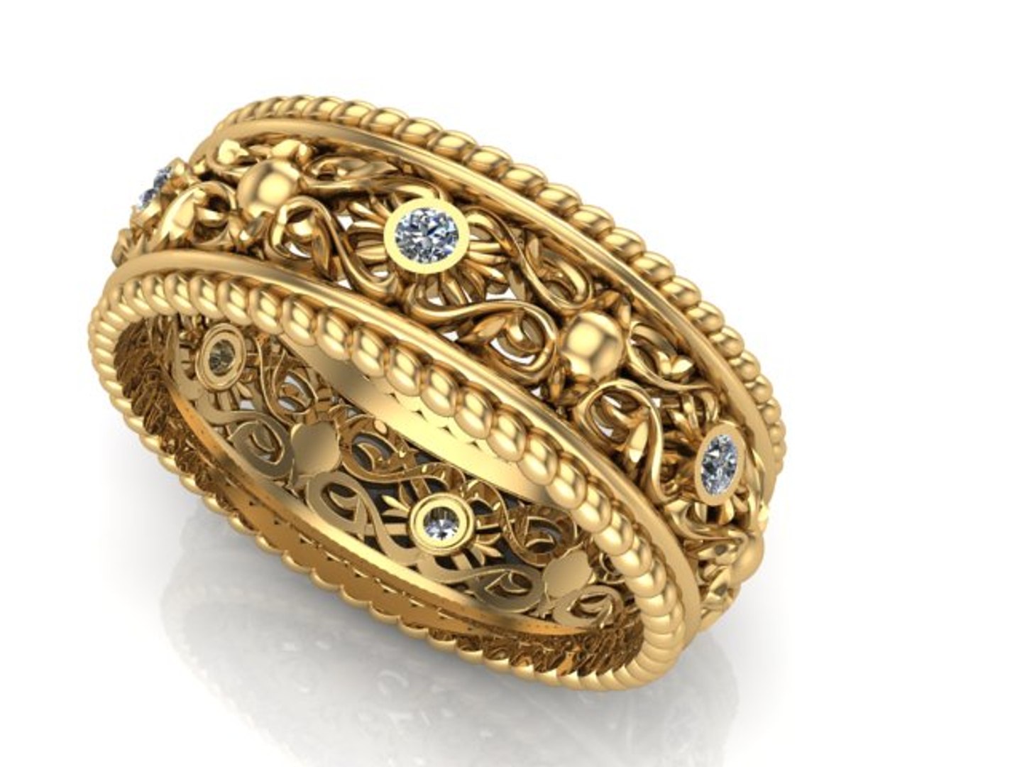 Wedding Florar Ring 6 3D - TurboSquid 1901387