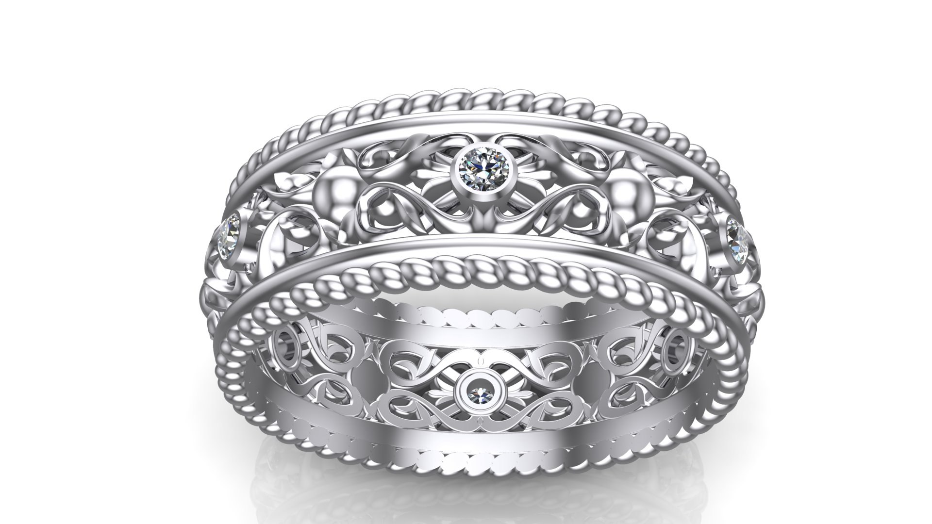 Wedding Florar Ring 6 3D - TurboSquid 1901387