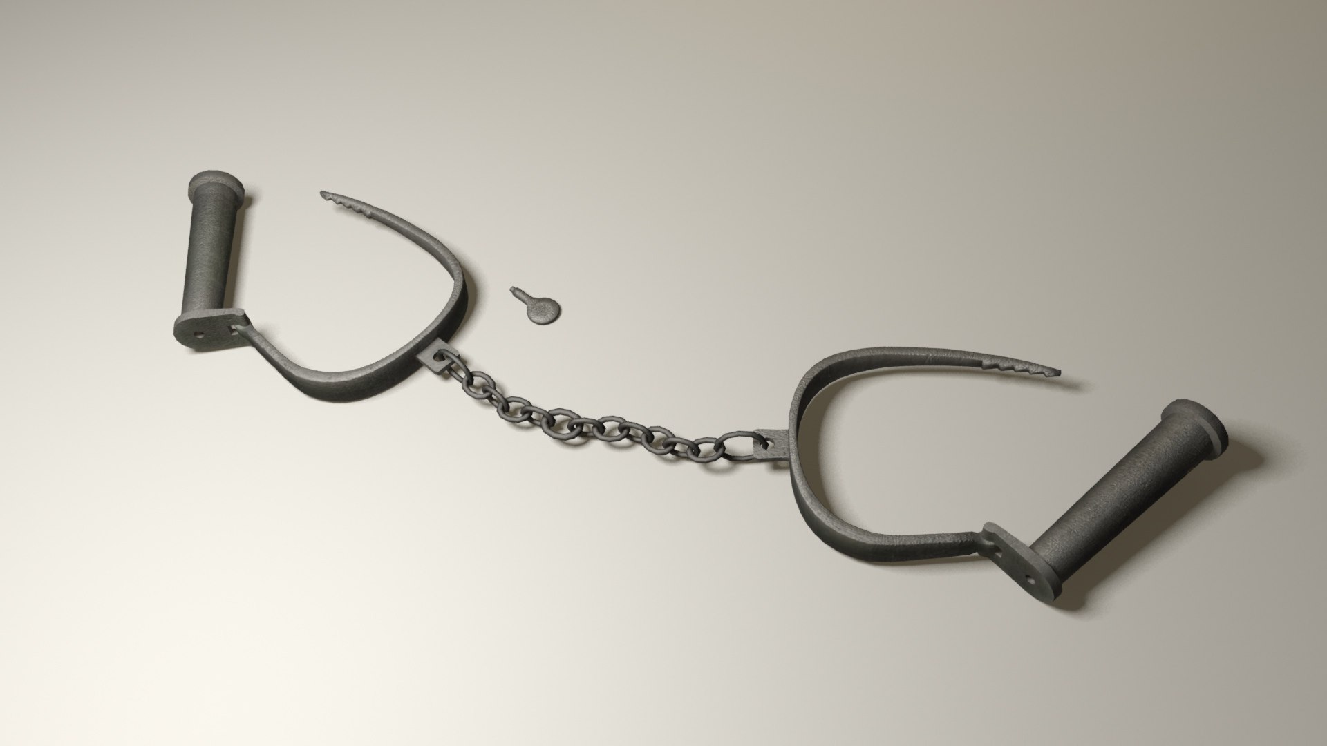 3D Pirate Handcuffs With Chain - TurboSquid 1748271