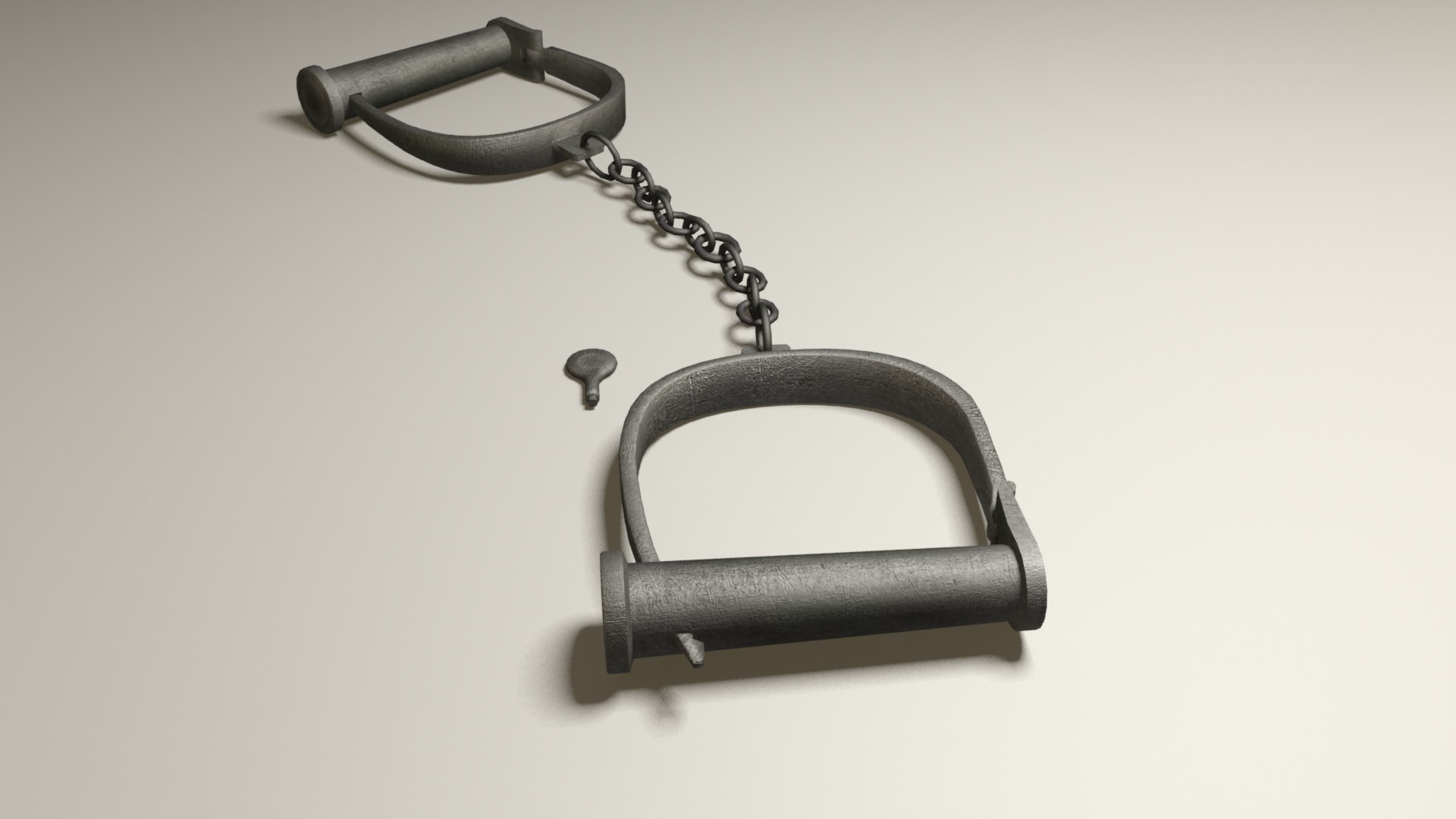 3D Pirate Handcuffs With Chain - TurboSquid 1748271