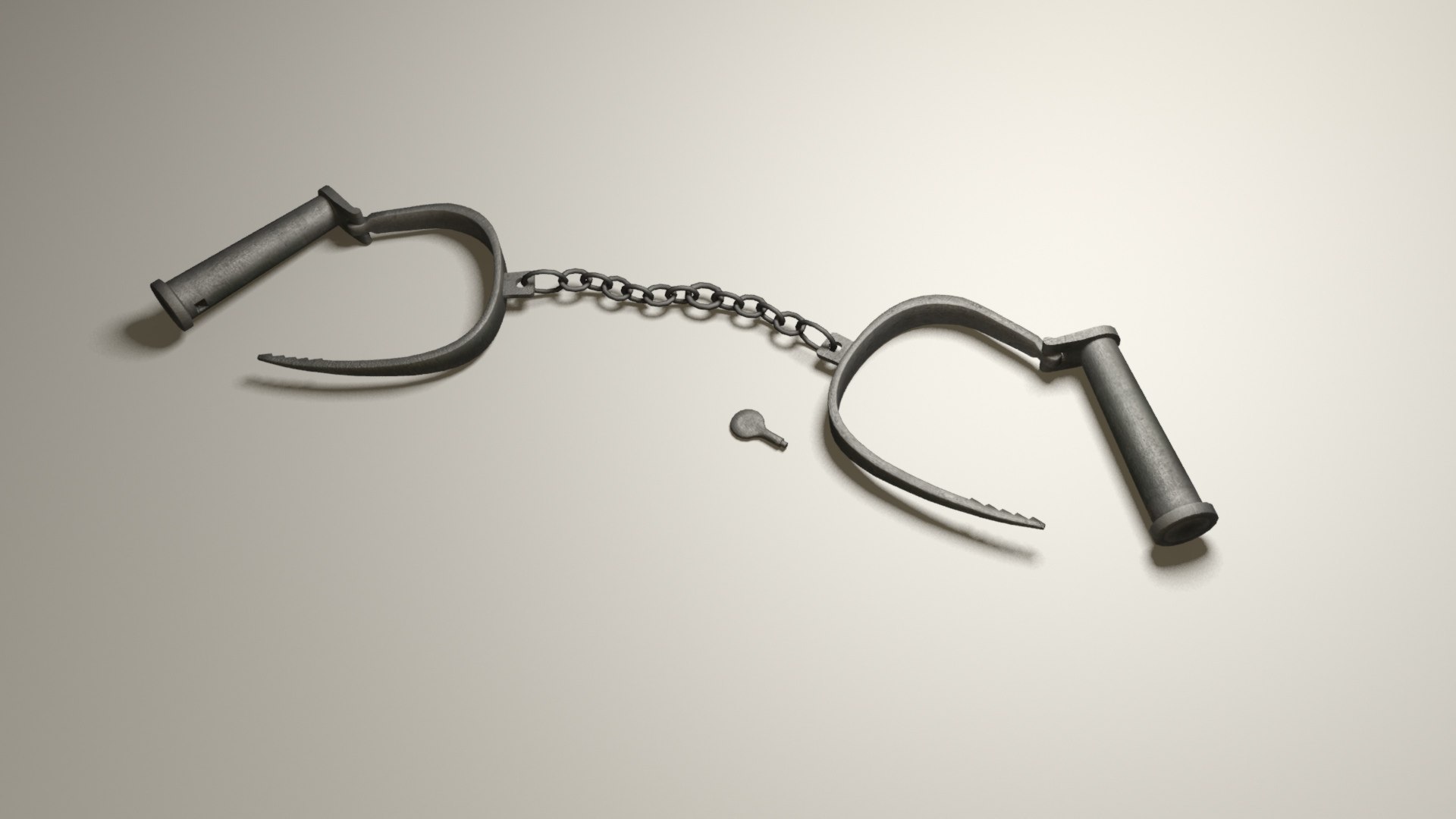 3D Pirate Handcuffs With Chain - TurboSquid 1748271