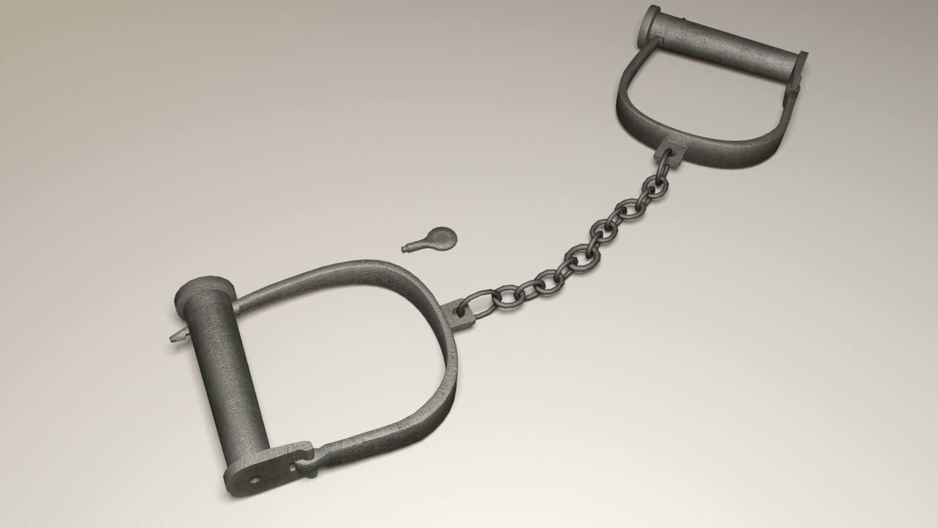 3D Pirate Handcuffs With Chain - TurboSquid 1748271