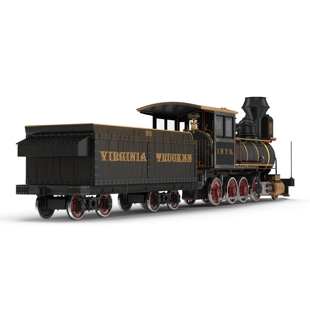 3dsmax steam train wagon 3