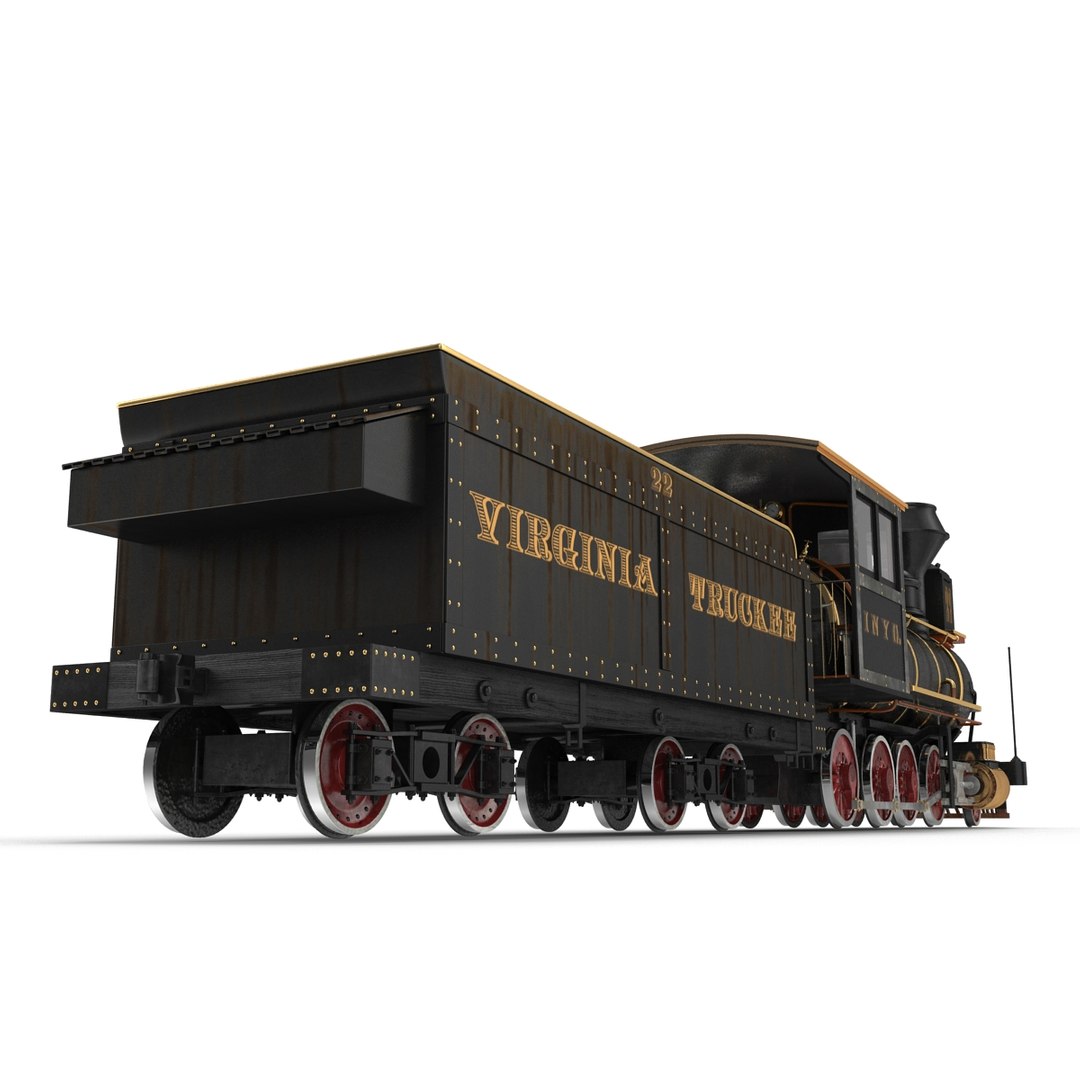 3dsmax steam train wagon 3