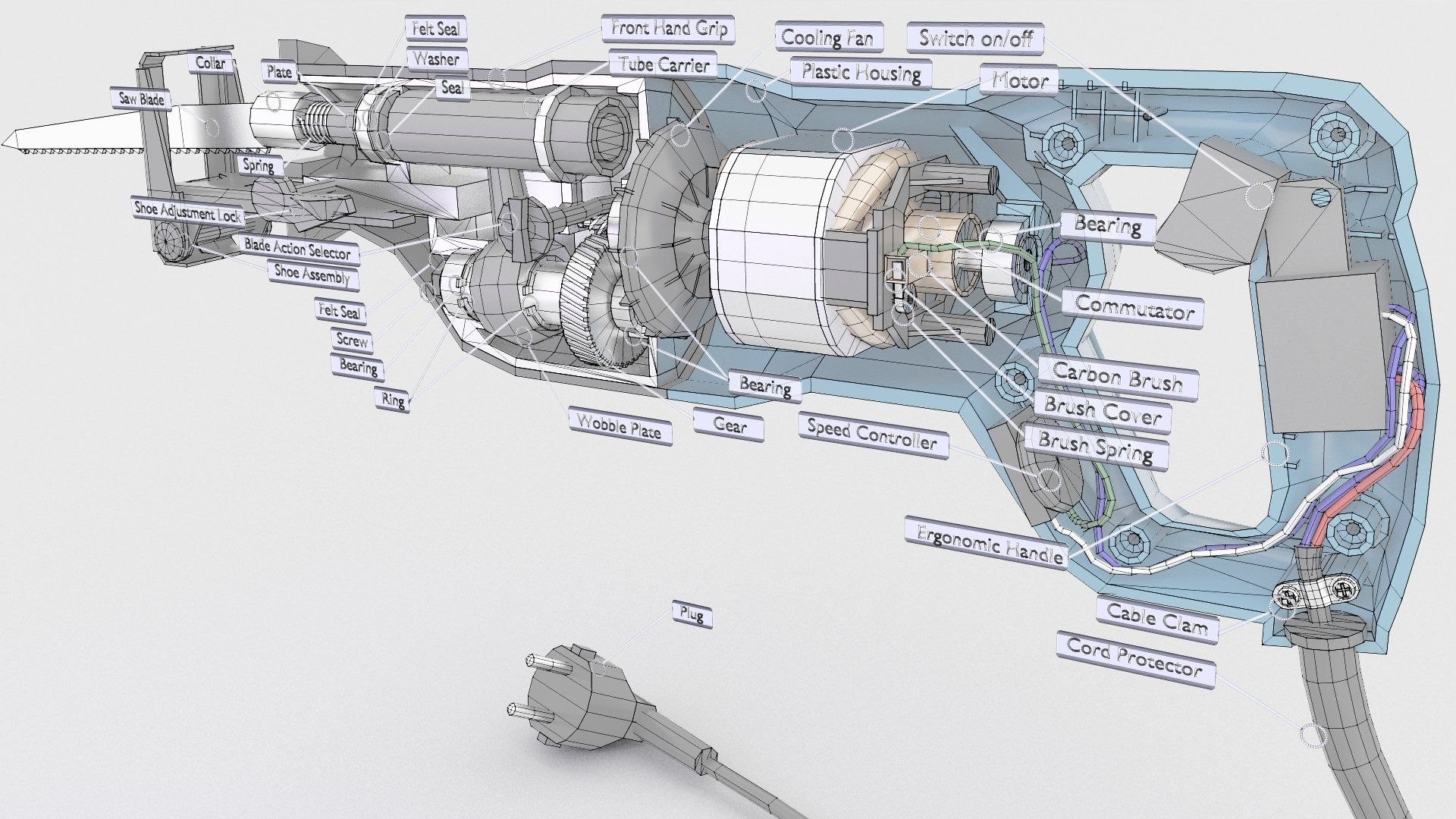 Saw reciprocating recip 3D - TurboSquid 1527380