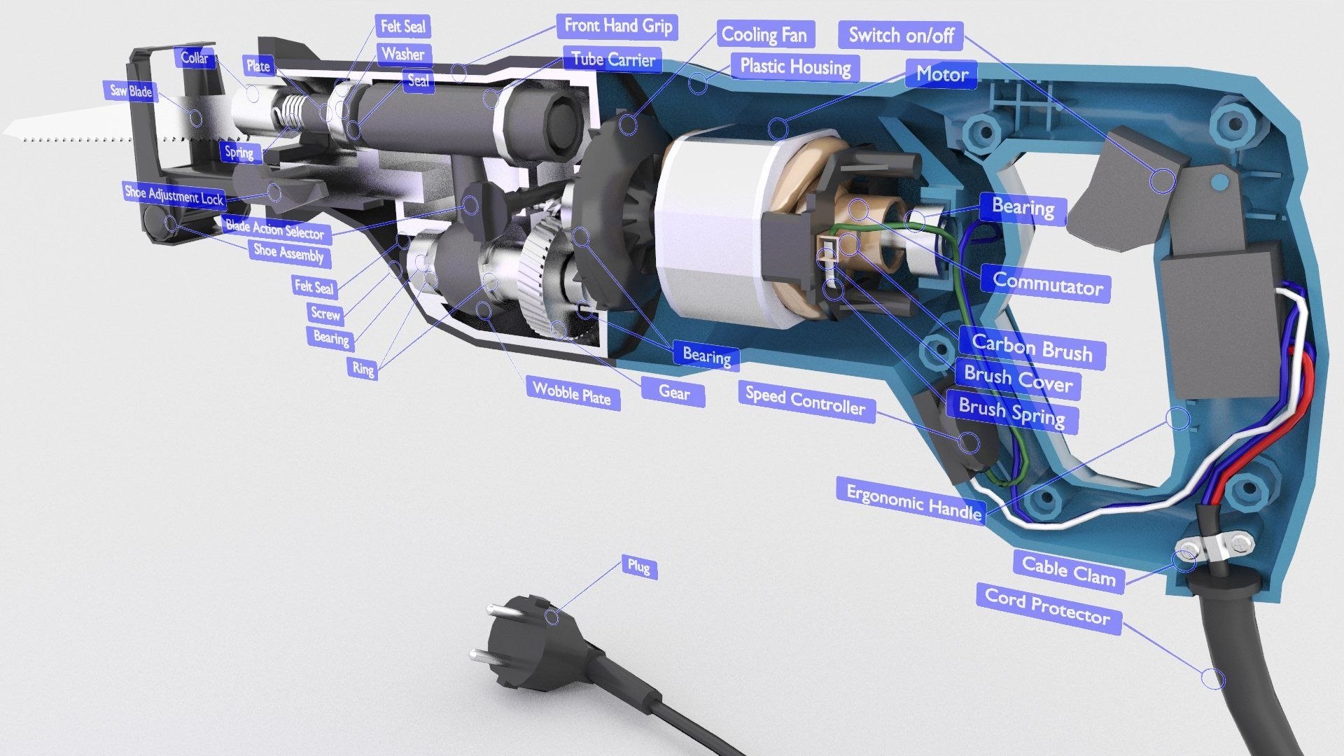 Saw reciprocating recip 3D - TurboSquid 1527380