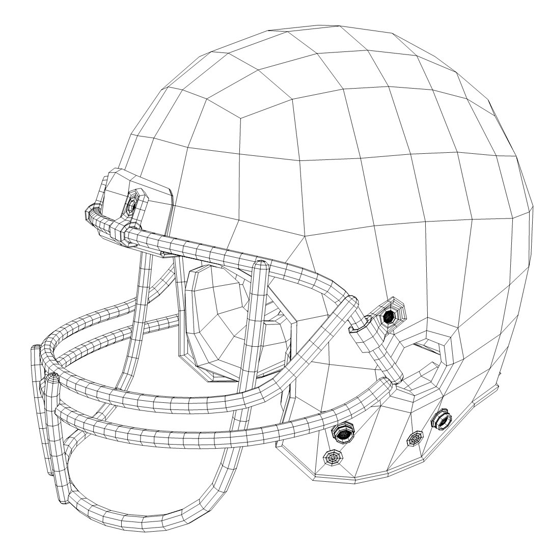 american football helmet c4d