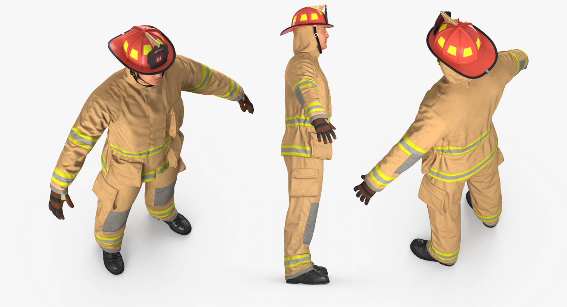 Firefighter Fully Protective Suit 3D Model - TurboSquid 1156701