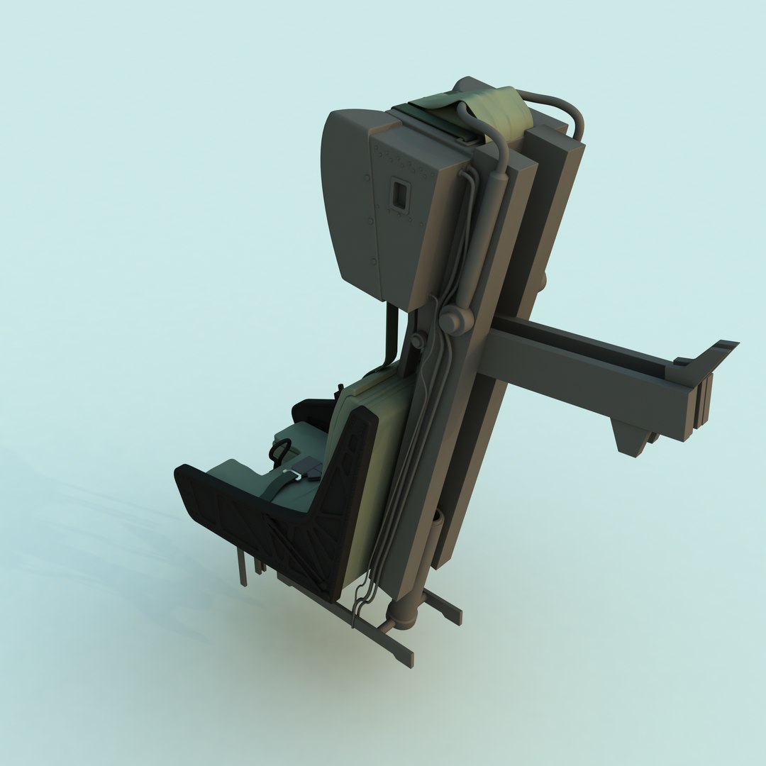 3d Model Of Fighter Aircraft Ejection Seat