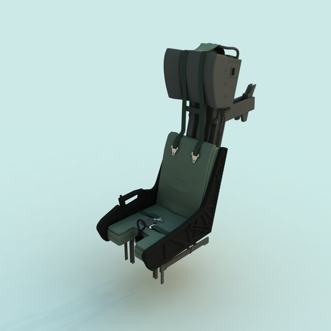 3d Model Of Fighter Aircraft Ejection Seat