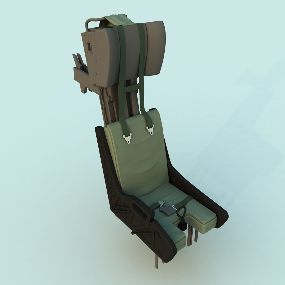3d Model Of Fighter Aircraft Ejection Seat