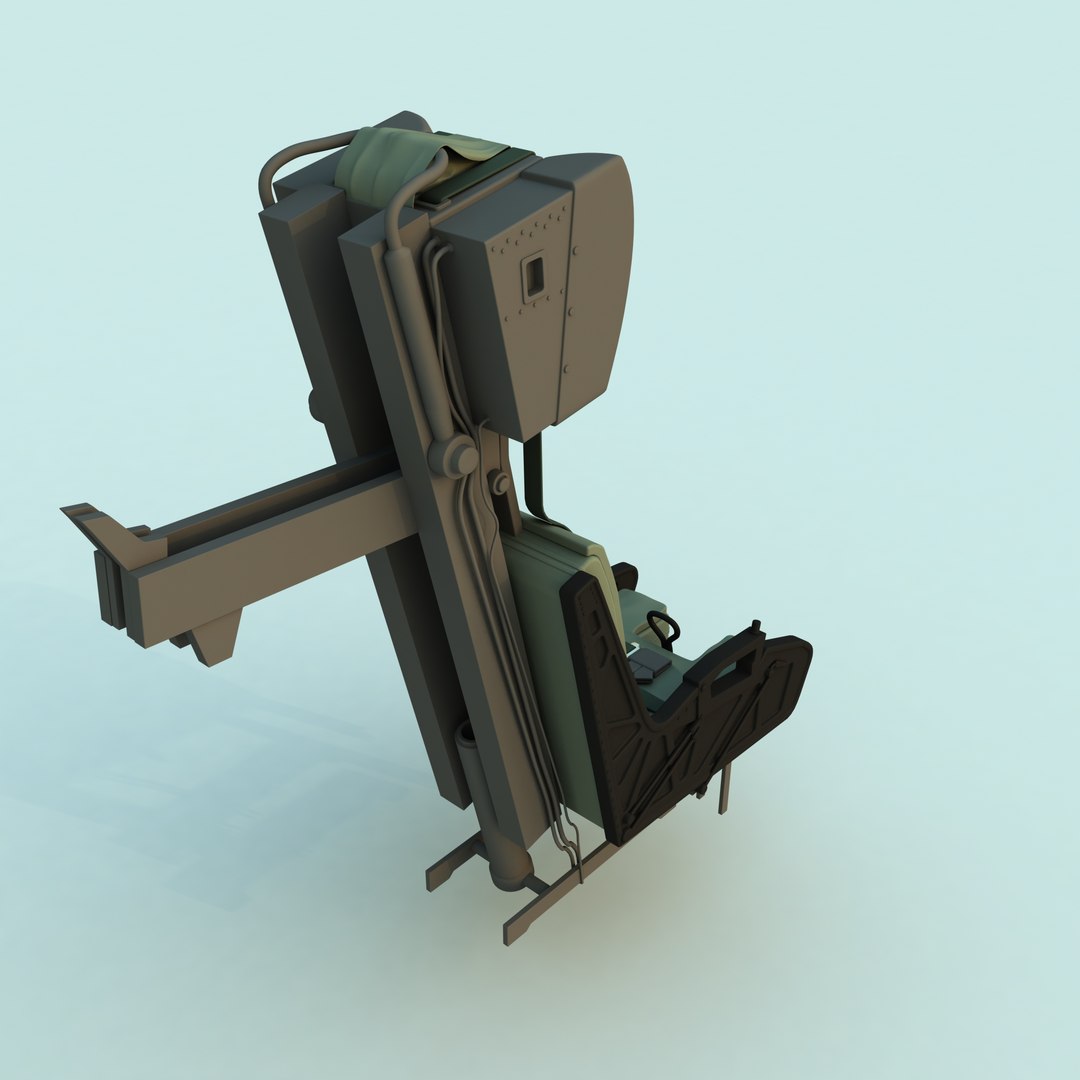 3d Model Of Fighter Aircraft Ejection Seat