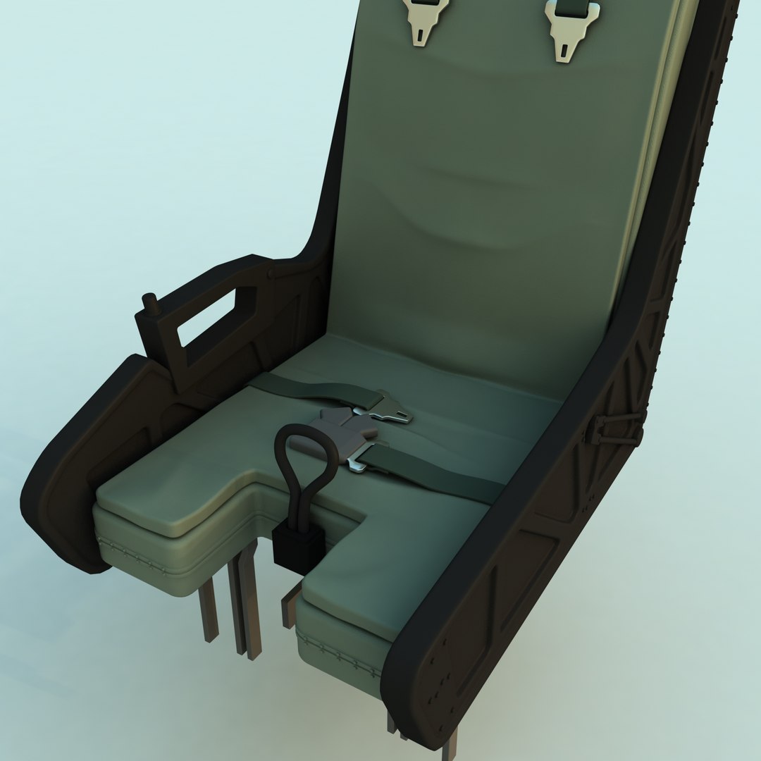 3d Model Of Fighter Aircraft Ejection Seat