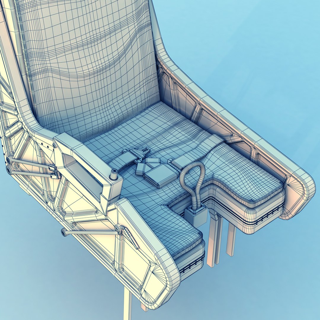 3d Model Of Fighter Aircraft Ejection Seat