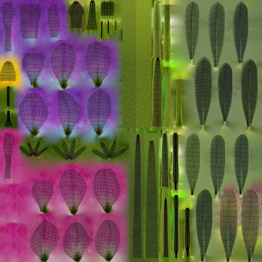 3D Violet Flower Model - TurboSquid 2068023