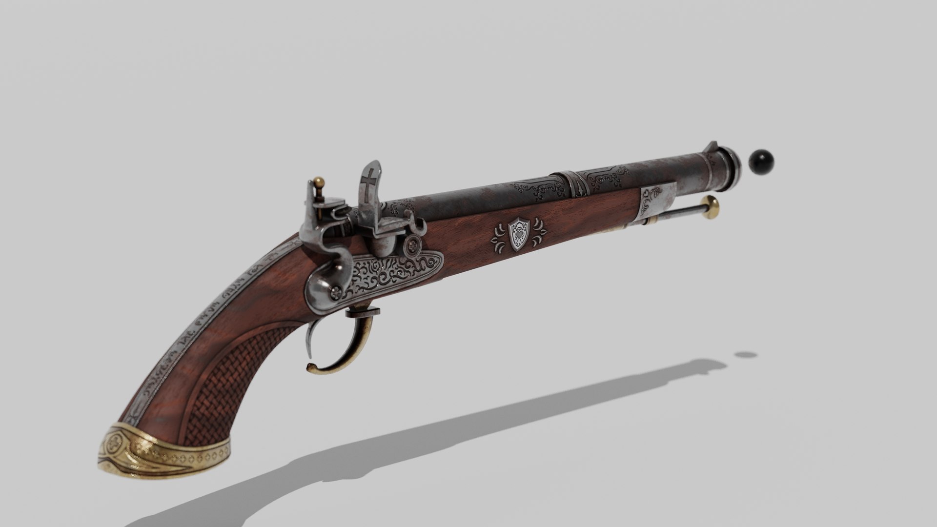 OB 00 19 Vampire Hunter Main Flintlock Pistol 3D Model - TurboSquid 1981630