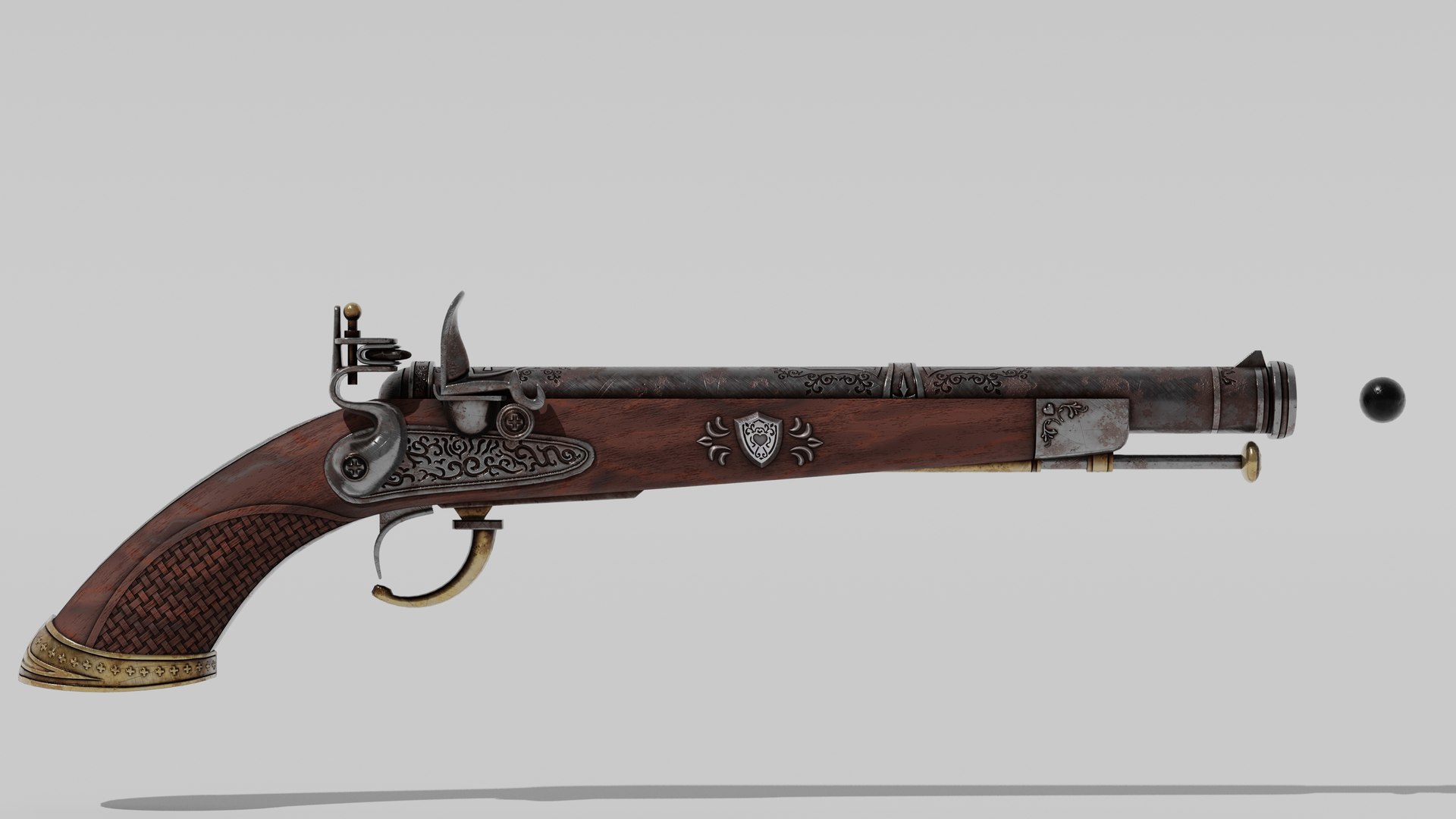 OB 00 19 Vampire Hunter Main Flintlock Pistol 3D Model - TurboSquid 1981630
