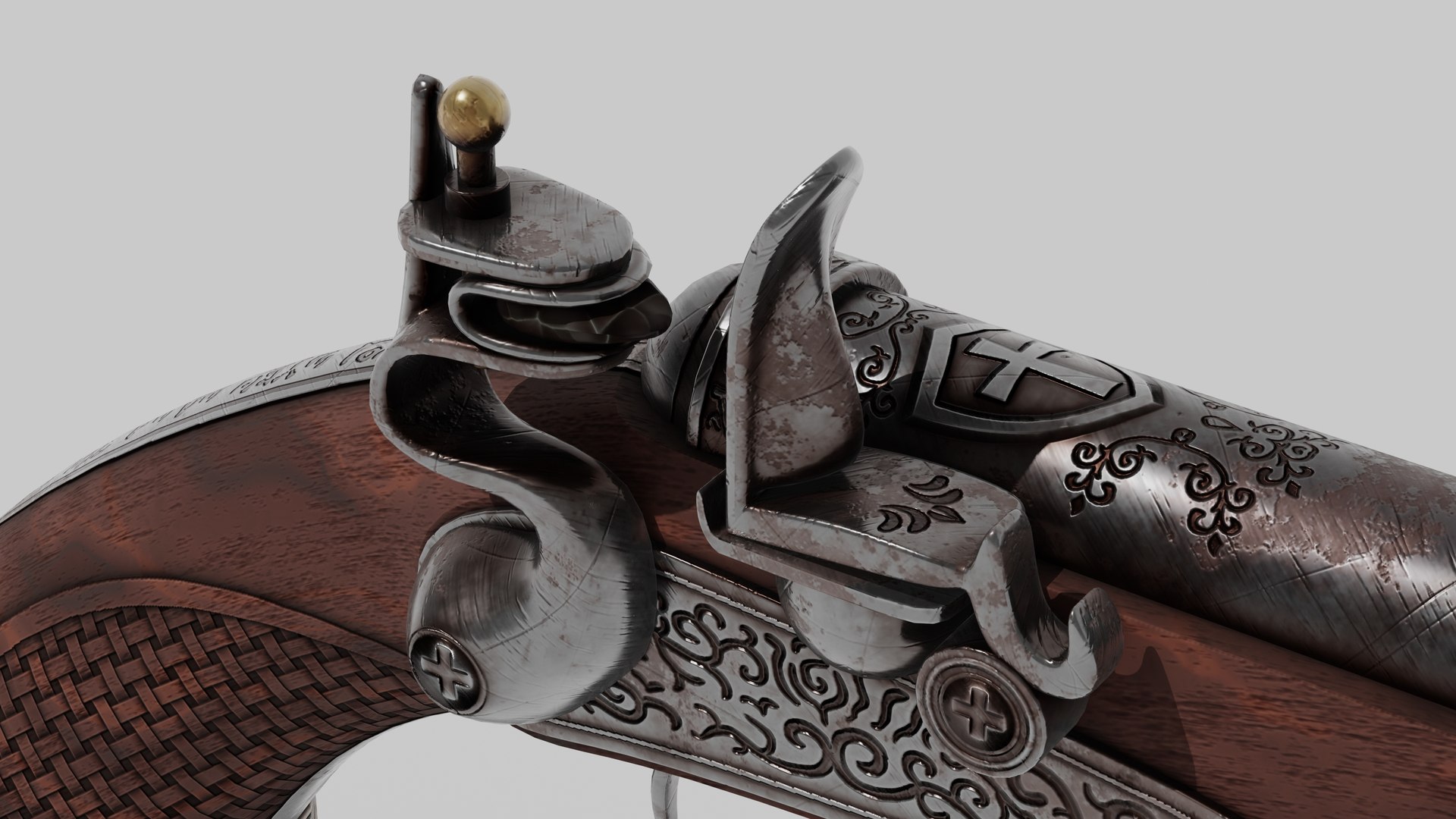OB 00 19 Vampire Hunter Main Flintlock Pistol 3D Model - TurboSquid 1981630