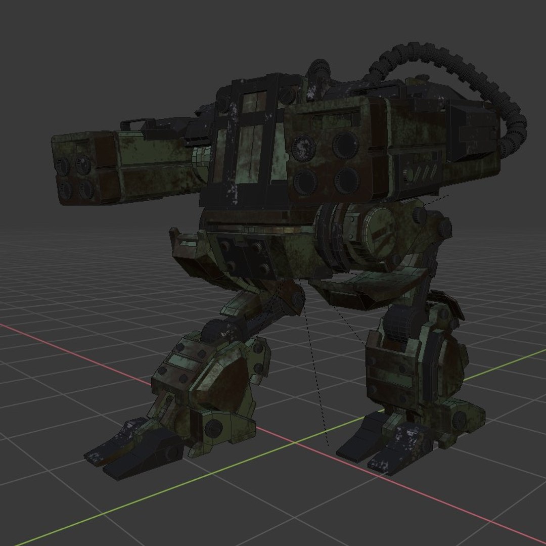 3D Mech Armored Cannon Walker - TurboSquid 1558982