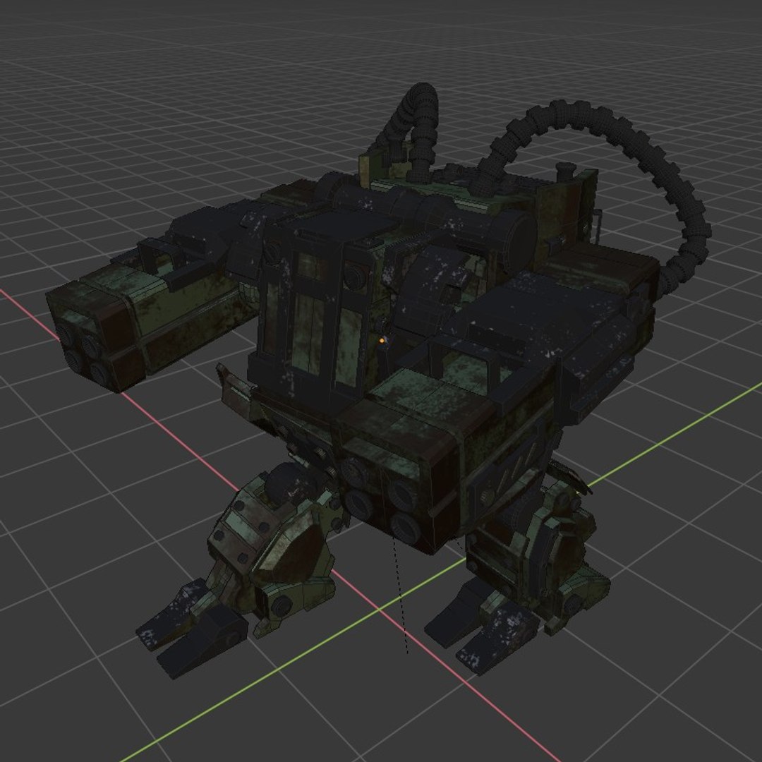 3D Mech Armored Cannon Walker - TurboSquid 1558982