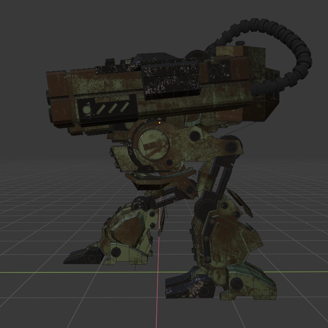 3D Mech Armored Cannon Walker - TurboSquid 1558982