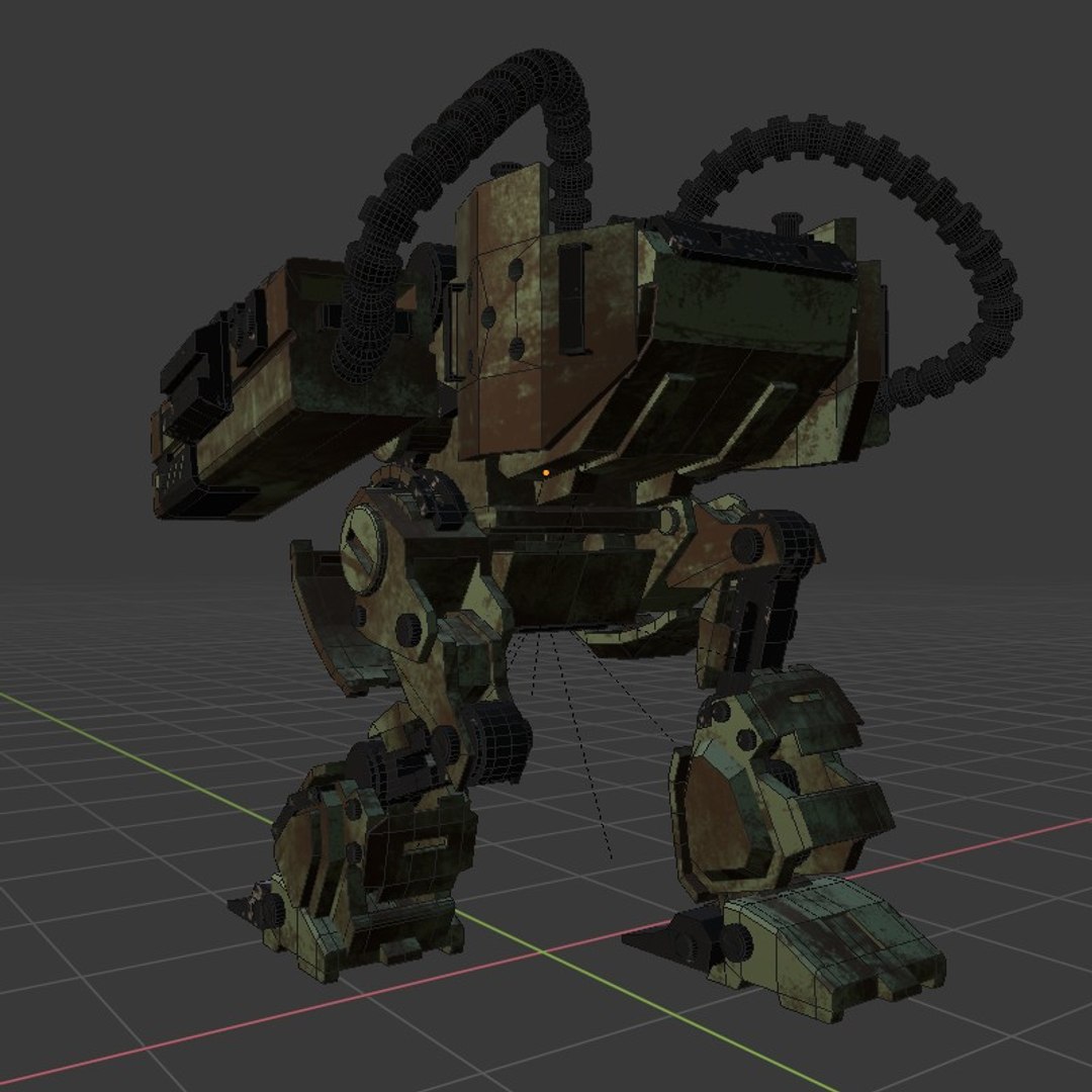 3D Mech Armored Cannon Walker - TurboSquid 1558982