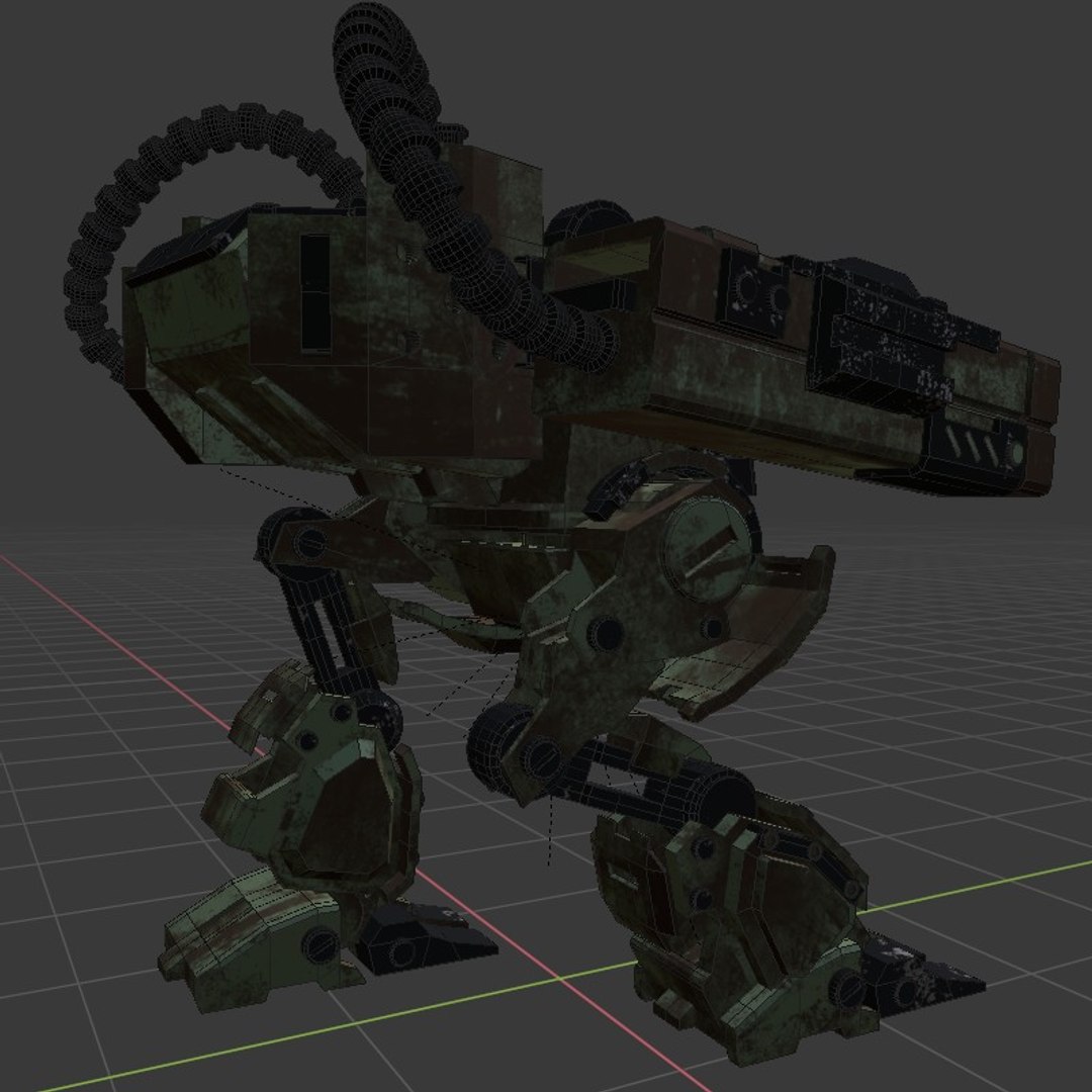 3D Mech Armored Cannon Walker - TurboSquid 1558982