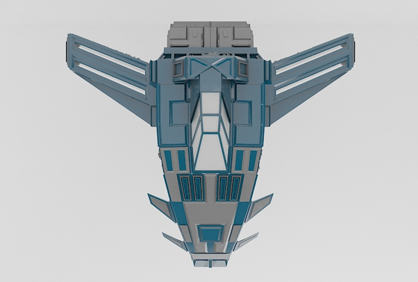 free small fighter spaceship 3d model
