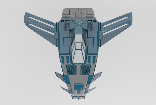free small fighter spaceship 3d model
